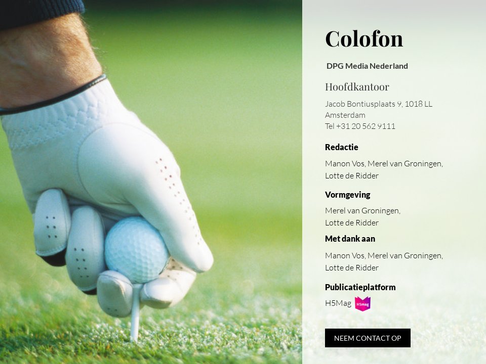 Colofon - Golfbond
